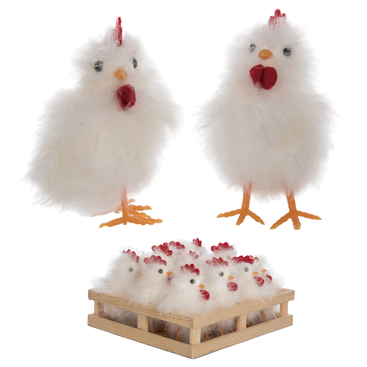 Mini Plush Fluffy Roosters 2Styl/6EA/12PDQ – Transpac Brands