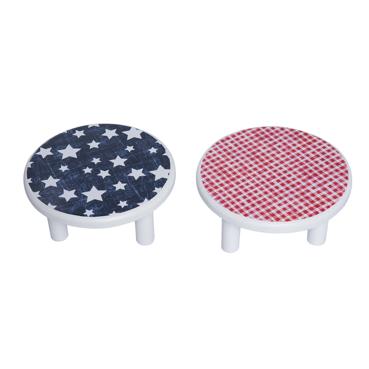MDF Risers Stars/Gingham 2 Asst – Transpac Brands