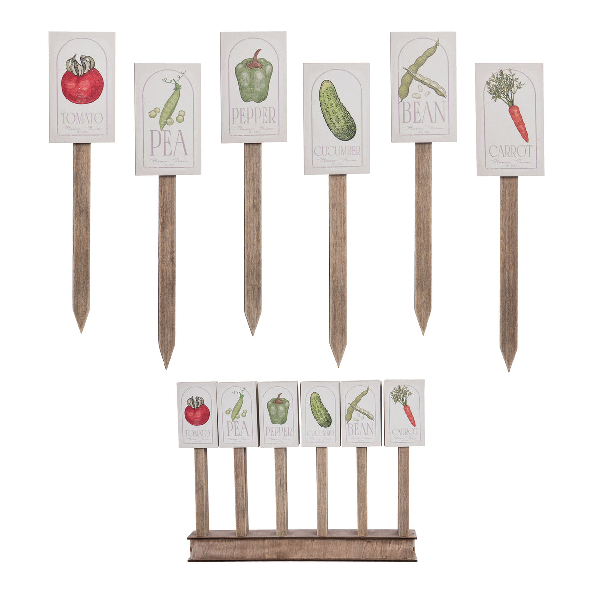 Wood Seed Packet Plant Markers 6Styl/4EA/24PDQ – Transpac Brands