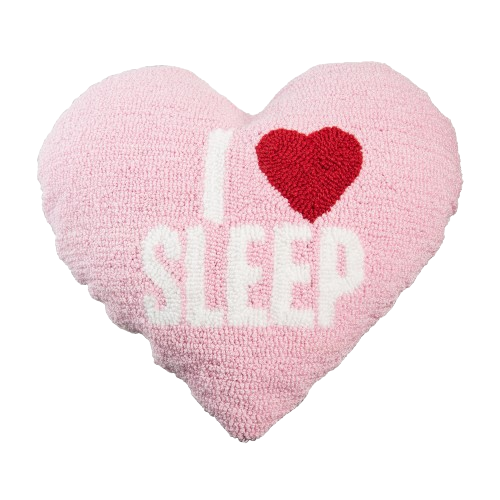 I Heart Sleep Heart Shaped Hook Loop Pillow – Transpac Brands