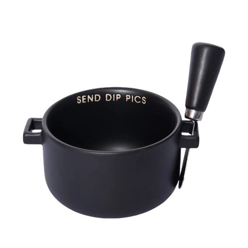 Send Dip Pics Cer Bowl w/ Spreader – Transpac Brands
