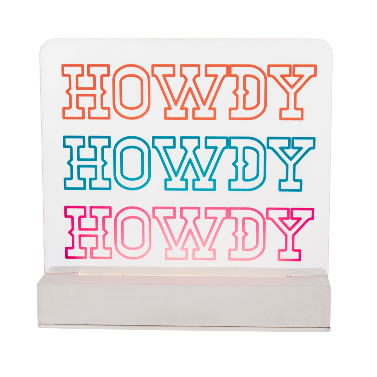 Howdy Acrylic Light Up Decor – Transpac Brands