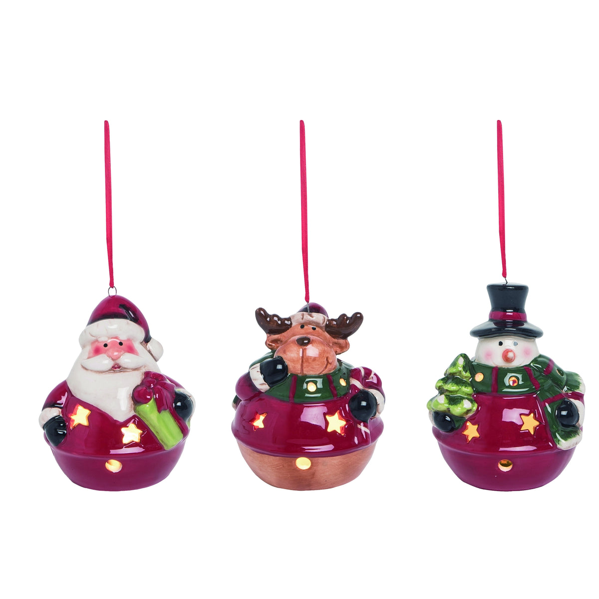 Dol Light Up Christmas Ball Character 3 Asst – Transpac Brands