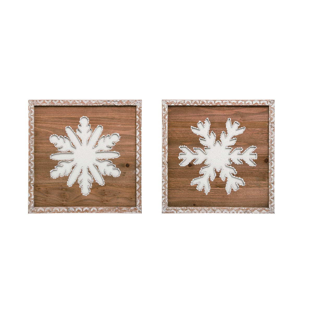 MDF Cutout Snowflake Wall Décor 2 Asst – Transpac Brands