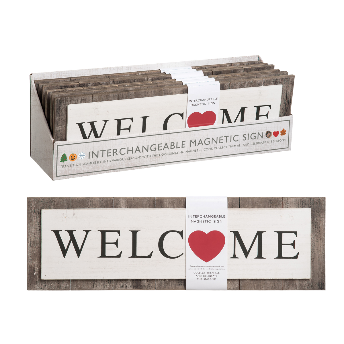 Wood Changing Seasons Sign S/6 In PDQ – Transpac Brands