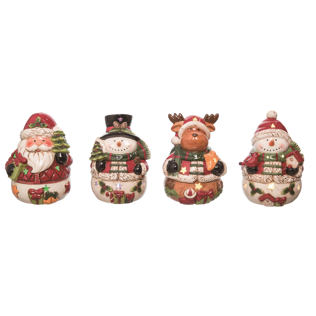 Dol Light Up Christmas Character Fig 4 Asst – Transpac Brands