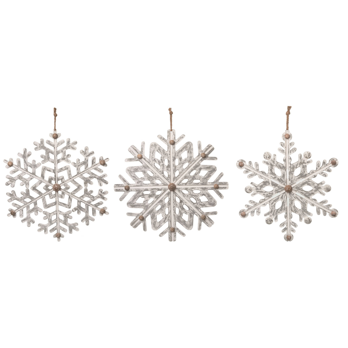 Metal Snowflake Decor 3 Asst – Transpac Brands